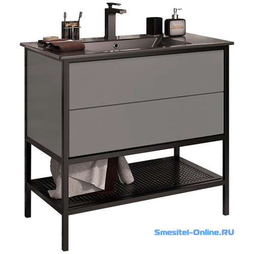 Тумба под раковину 90 Opadiris Треви 00-00003872 серая матовая купить в интернет-магазине ...